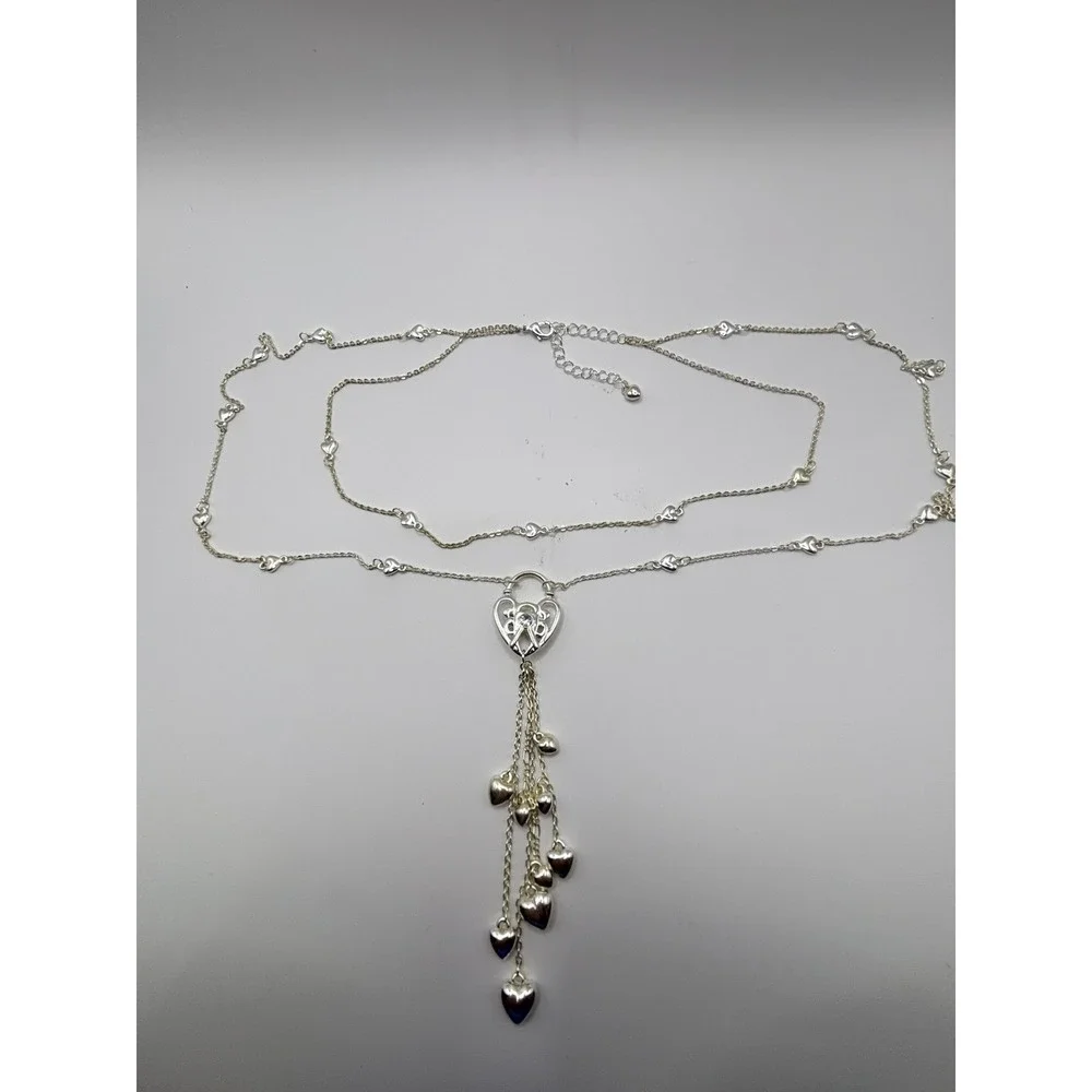 Candie's | Jewelry | Candies Breaking Hearts Silver Tone Layered Heart ...